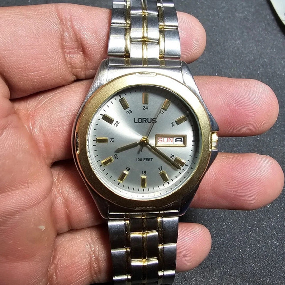 lorus | Accessories | Lorus Lr237 Mens Quartz Watch Silver Gold Tone ...